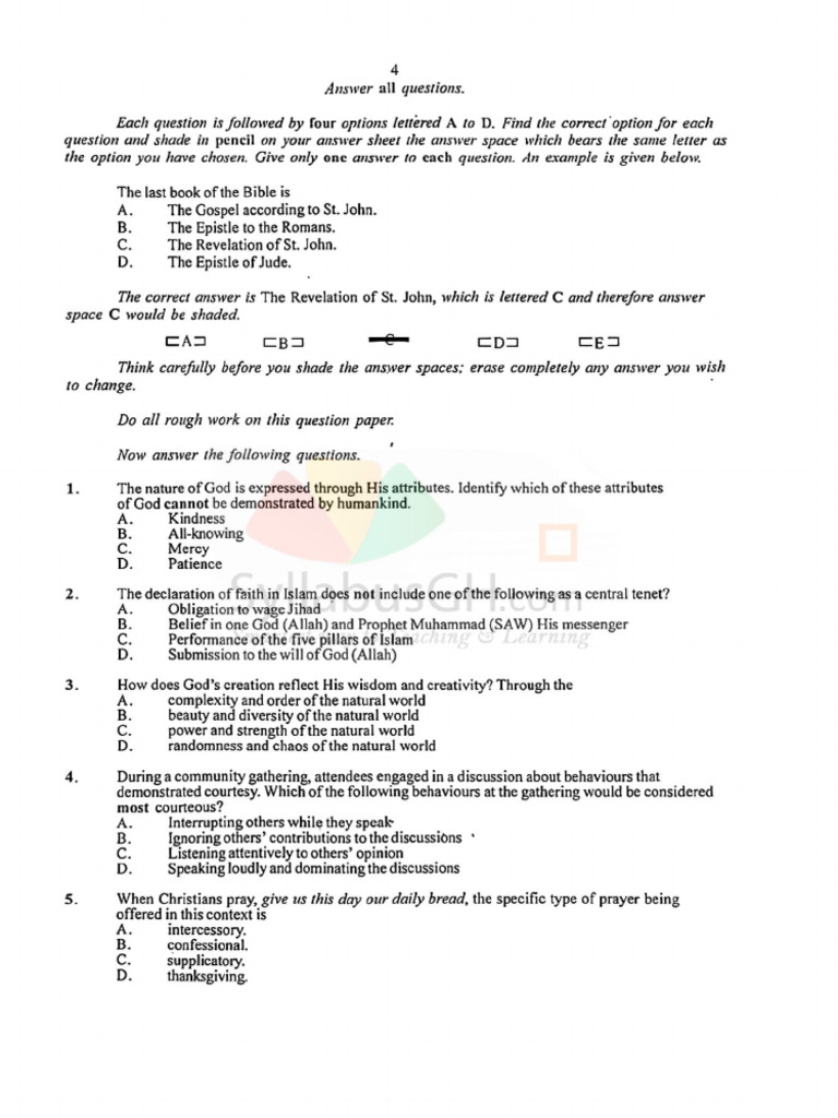 2024 Bece Rme 1 | PDF
