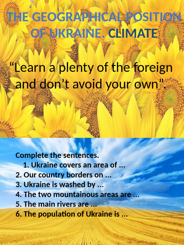 Geographical Overview of Ukraine | PDF
