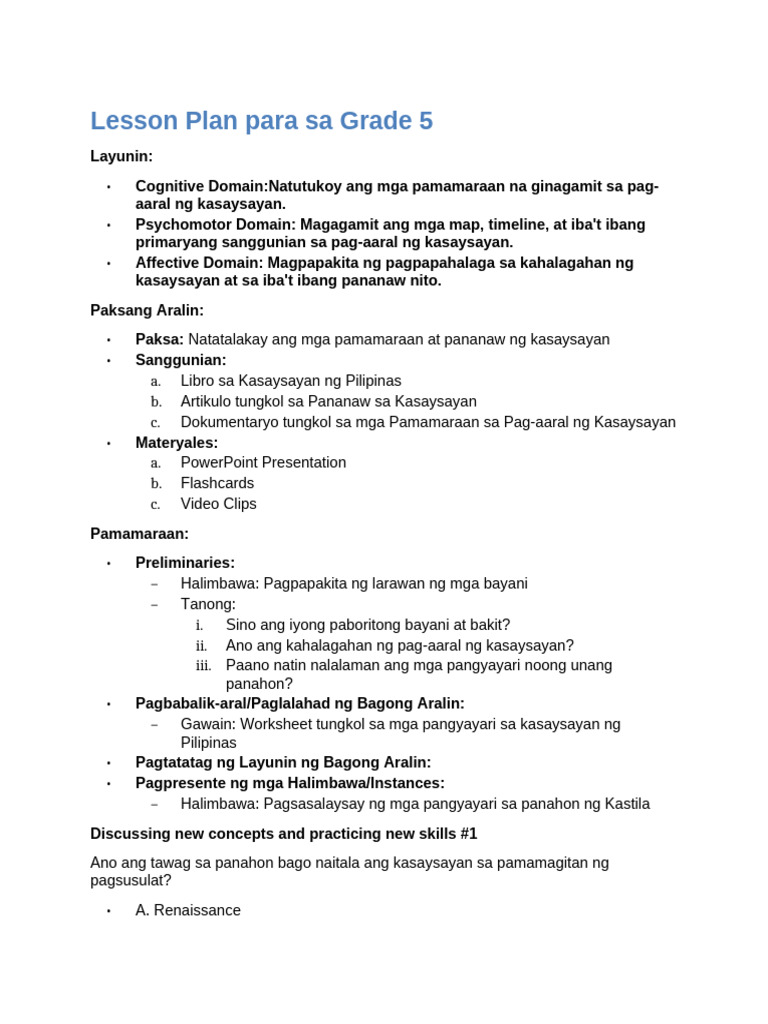 Natatalakay Ang Mga Pamamaraan at Pananaw NG Kasaysayan | PDF