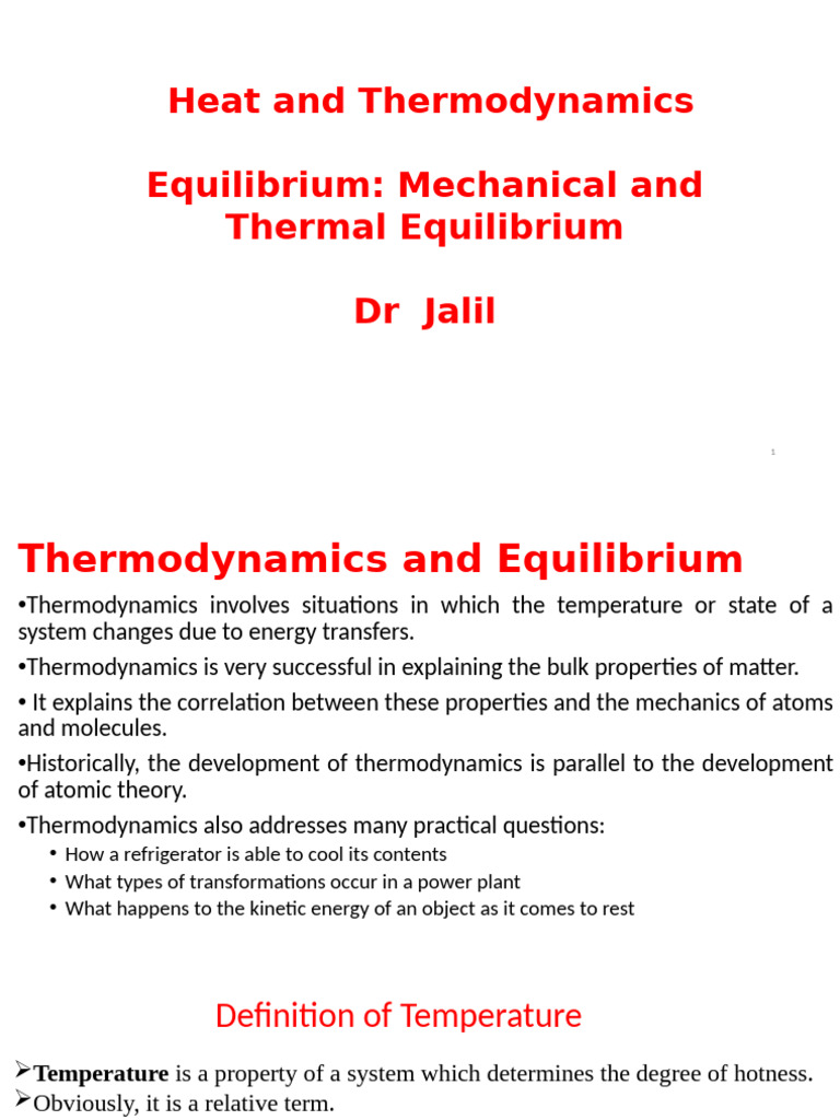 Lec 6-8 Heat and Therm | PDF | Temperature | Thermometer