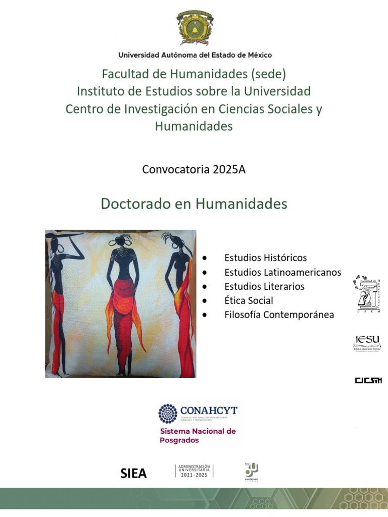 Conv Doc Humanidades 25A | PDF | Humanidades | Doctorado
