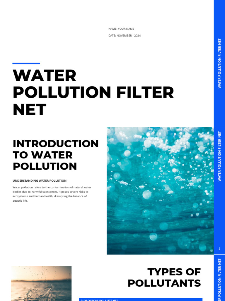 Water Pollution Filter Net Overview | PDF | Water Pollution | Filtration