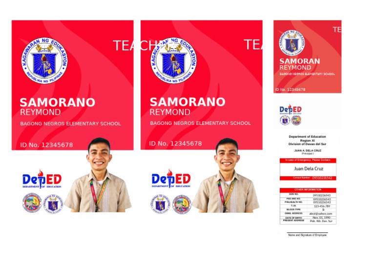 DepEd ID Format for Teachers | PDF