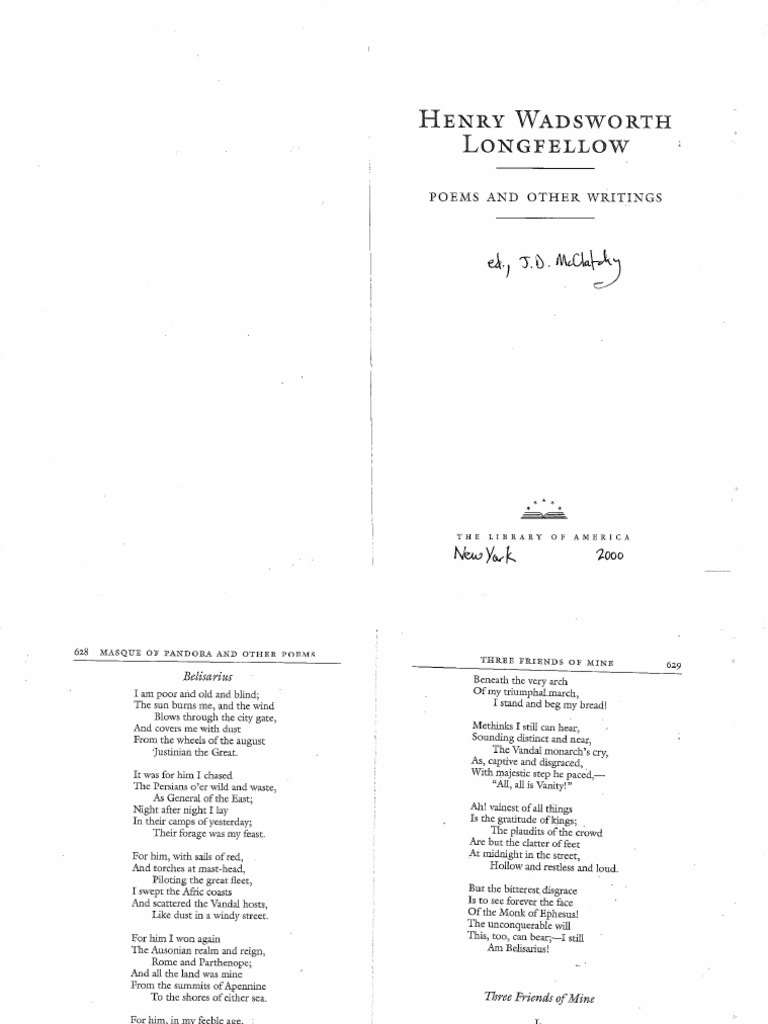 Longfellow Belisarius | PDF