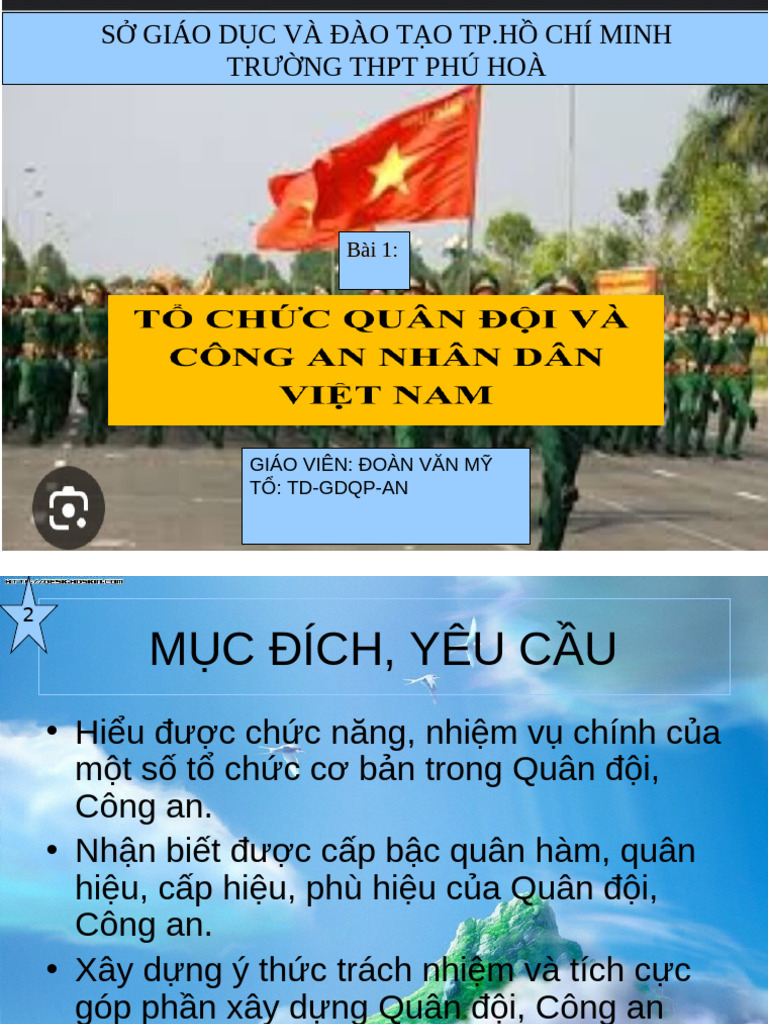 Tuan 1 - Gdqp-An - k12 - Bai 1 - To Chuc Quan Đoi Va Cong An 3 | PDF