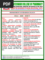 Chemistry Lab Dos and Donts | PDF