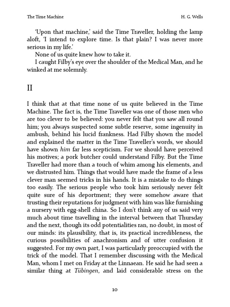 The Time Machine by H.G. Wells PDF | PDF
