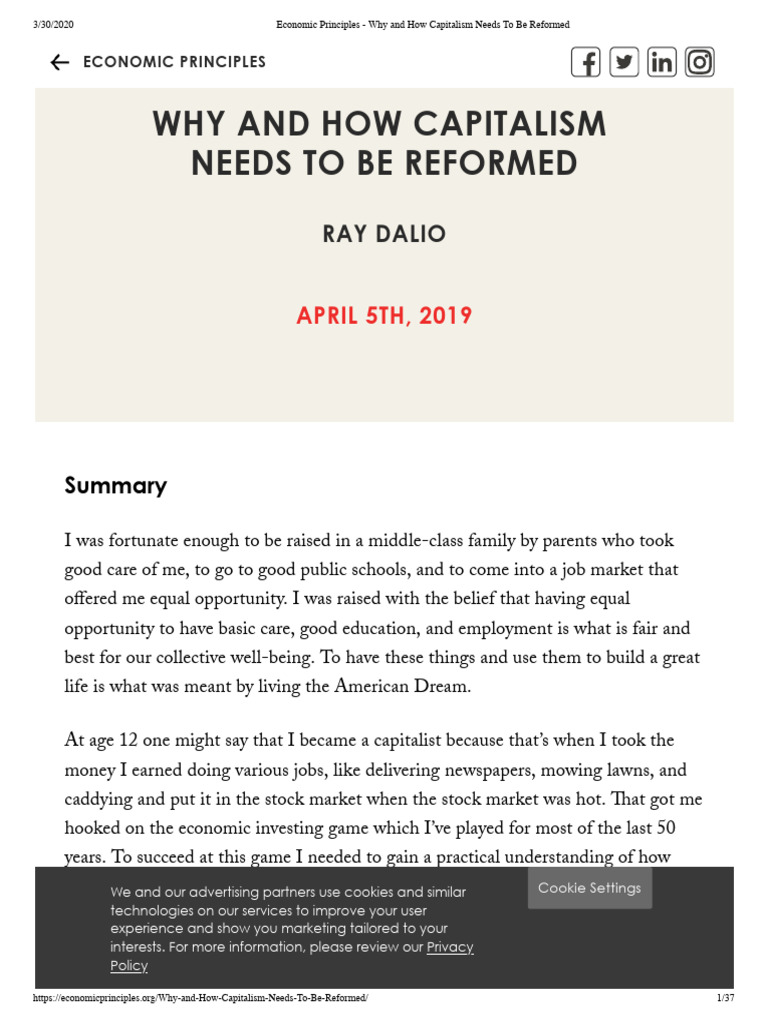 Economic Principles - Why and How Capitalism Needs To Be Reformed | PDF ...