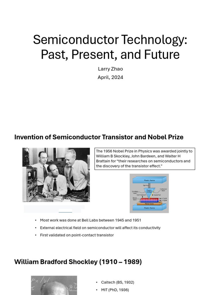 Semiconductor Introduction - Short Version | PDF | Transistor ...