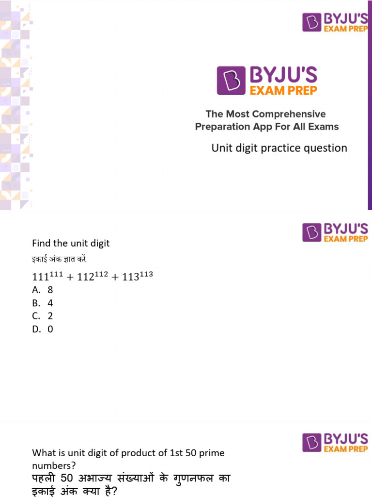 Unit Digit 77 | PDF