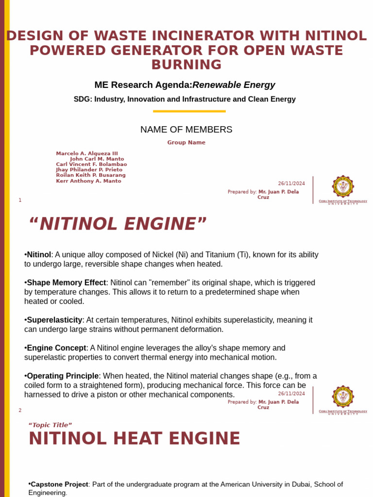 DEFENCE DRAFT PPT | PDF | Shape Memory Alloy | Engines