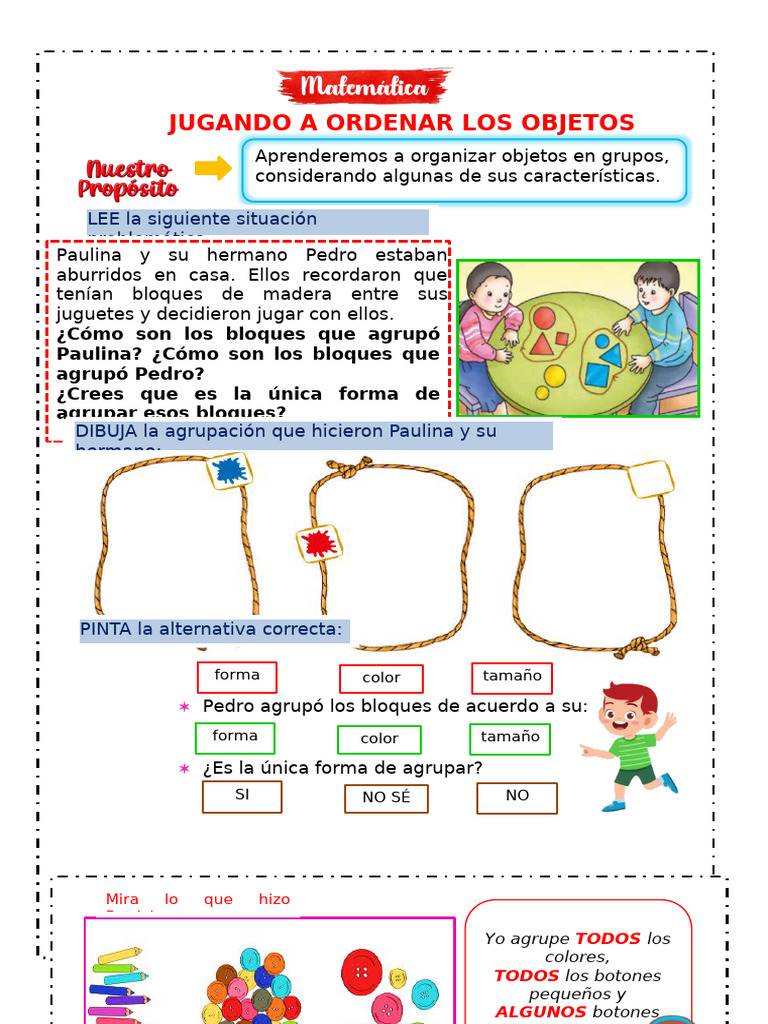 Jugando A Ordenar Objetos | PDF