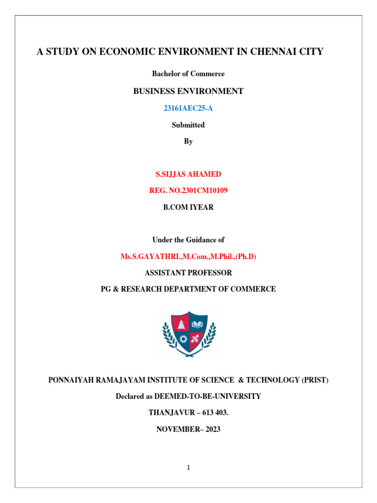 Economic ENVIRONMENT | PDF | Macroeconomics | Inflation