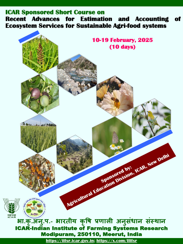 ICAR-IIFSR - Short Course - Ecosystem Services | PDF | Sustainability ...