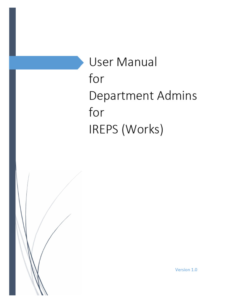 IREPS User Manual for Department Admins | PDF | Menu (Computing ...