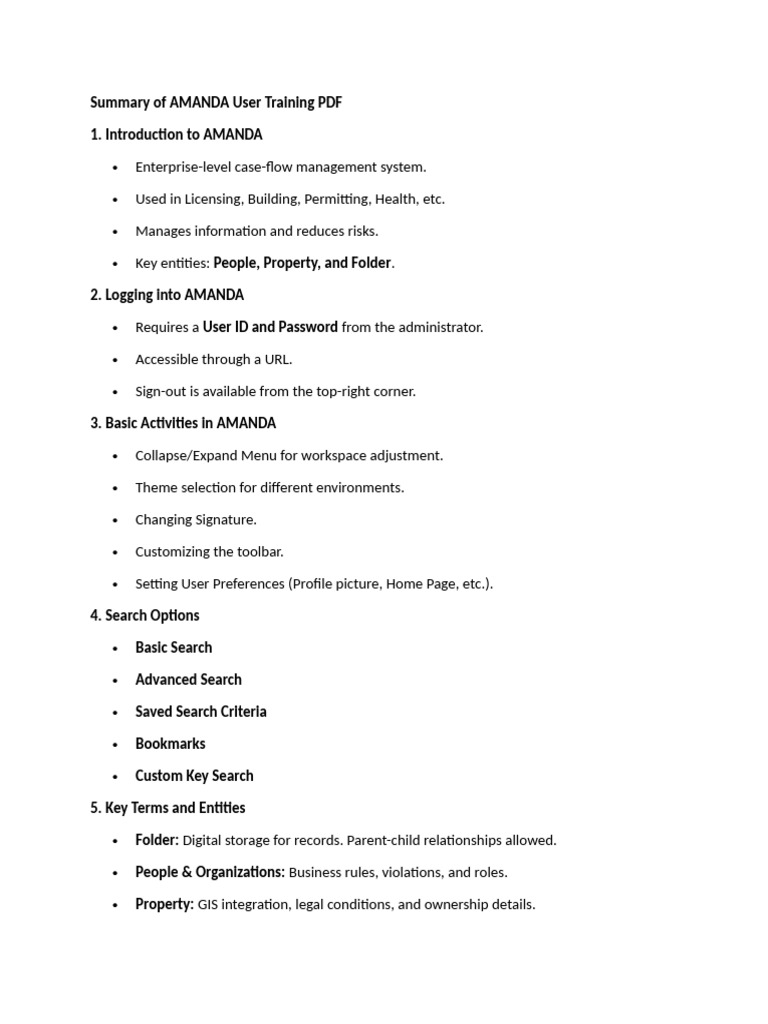 Summary of AMANDA User Training PDF | PDF | Computer File | Computing