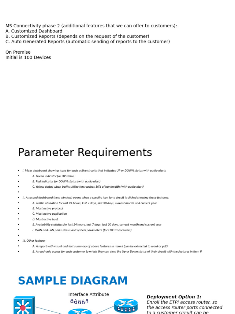 MSC Requirment and Validation Points | PDF | Router (Computing) | Customer Premises Equipment