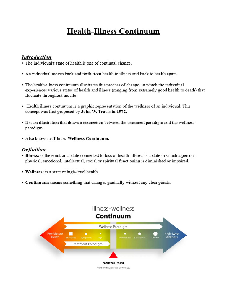 Understanding the Health-Illness Continuum | PDF | Mental Disorder ...