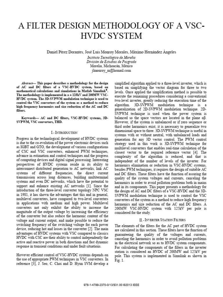 A_filter_design_methodology_of_a_VSC-HVDC_system | PDF | Power Inverter ...