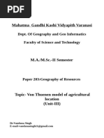 AP Human Geography: Von Thunen Model | PDF | Agriculture | Farms