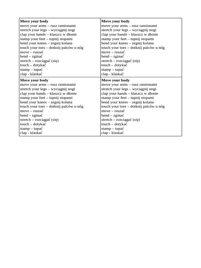 Move Your Body | PDF