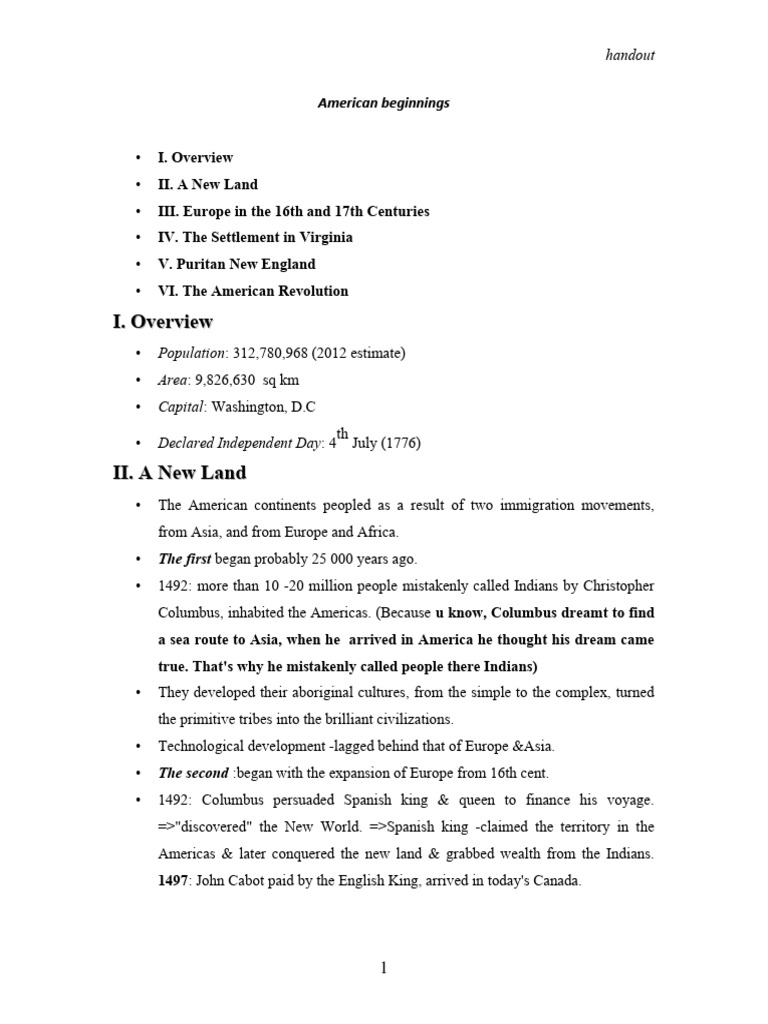 American Beginnings: Colonization to Revolution | PDF | New England ...