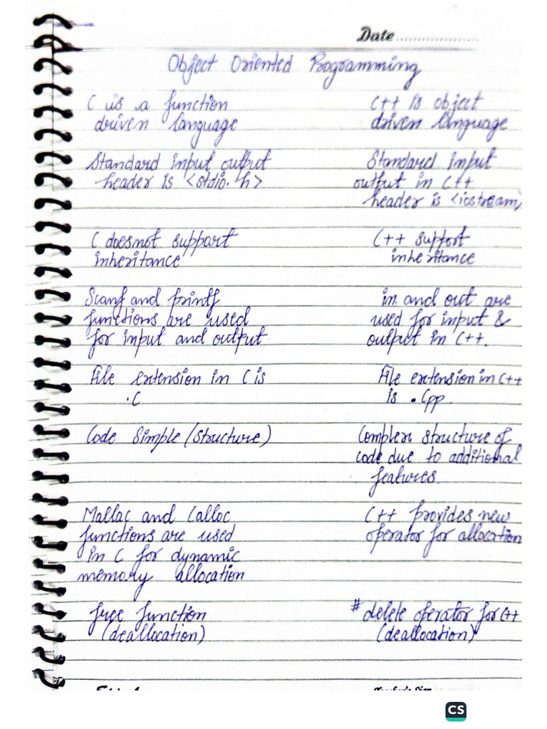 Unit 1 OOP Part 1 | PDF