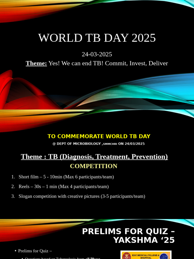 World Tb Day 2025 Activities And Competitions Pdf