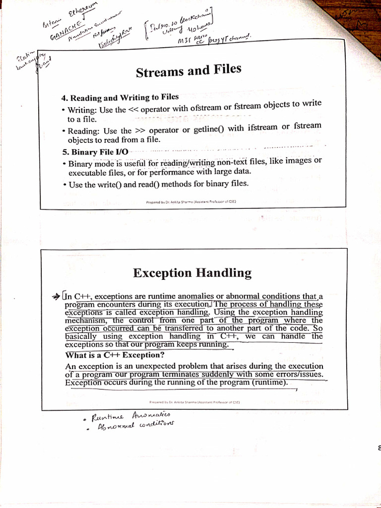 unit 4 part 1 EXCEPTION HANDLING | PDF