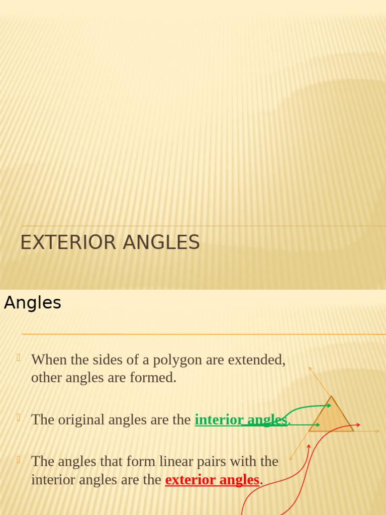 Exterior Angles and Triangle Inequalitiesppt | PDF | Triangle | Polytopes