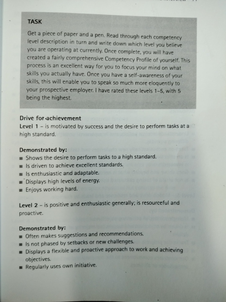 Competency Profile Assessment | PDF | Leadership | Strategic Management