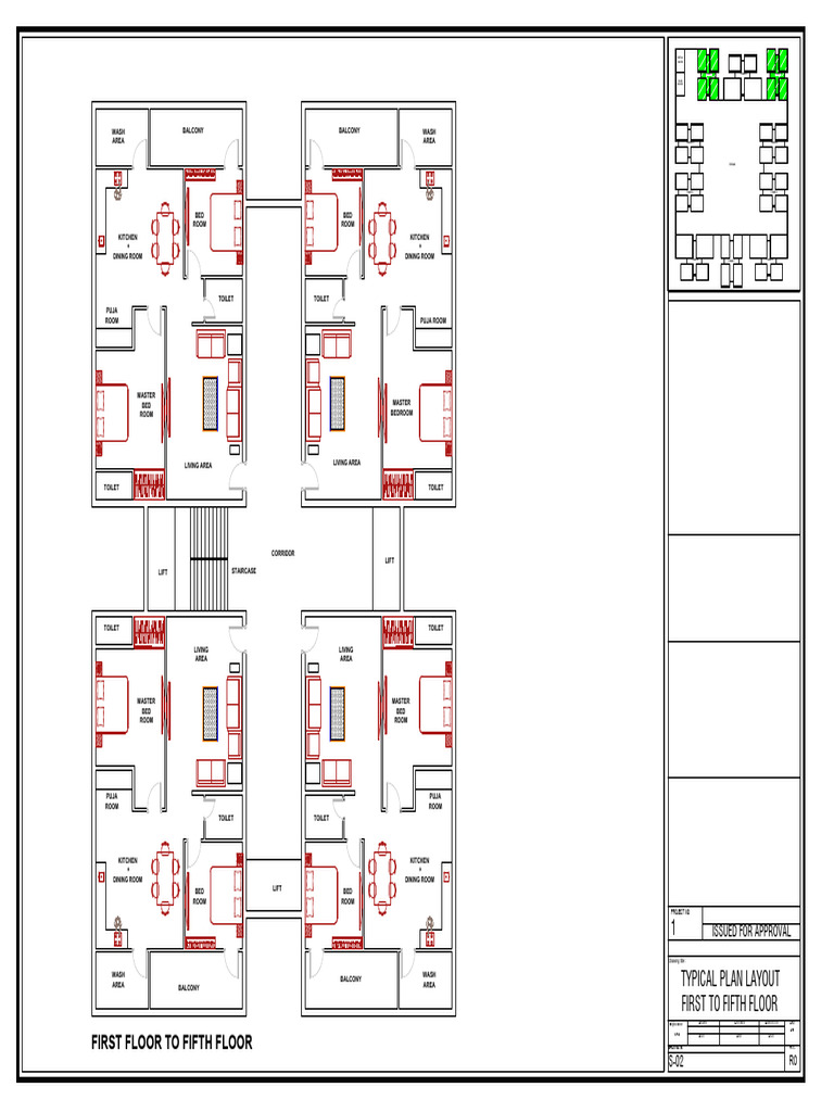 2. R0 T1 & T3 TYPICAL PLAN LAYOUT (1ST TO 5TH FLOOR) | PDF | Home | Room