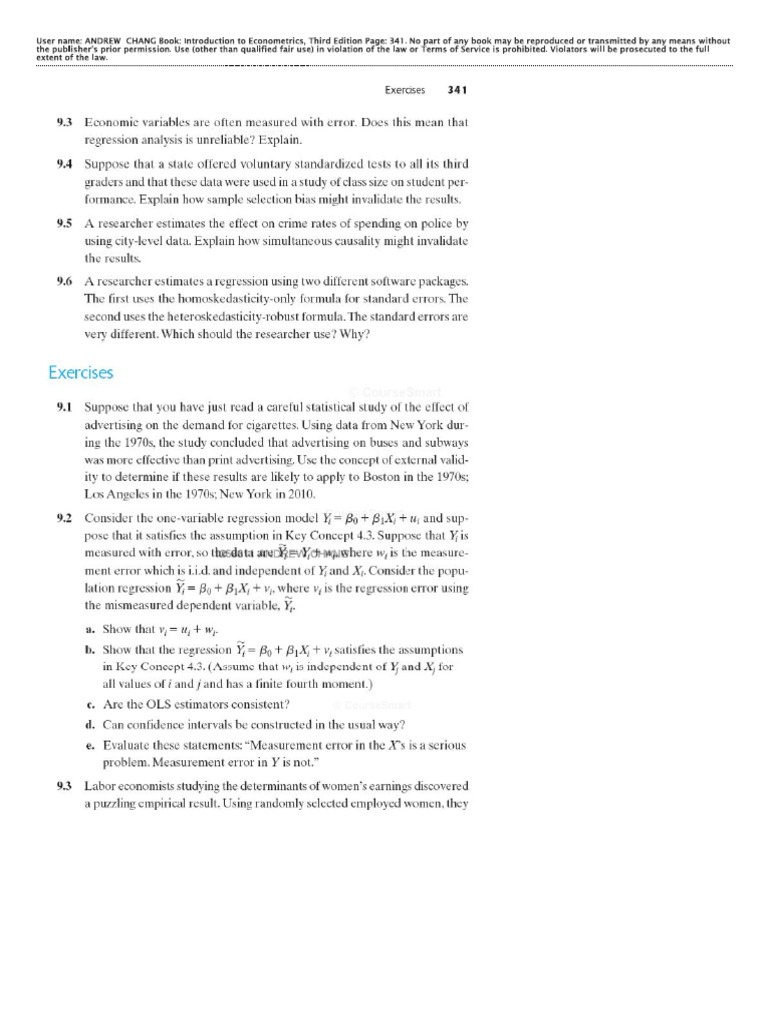 SW CH 9 Exercise | PDF