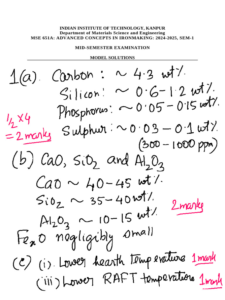 Mid-Sem Solutions | PDF
