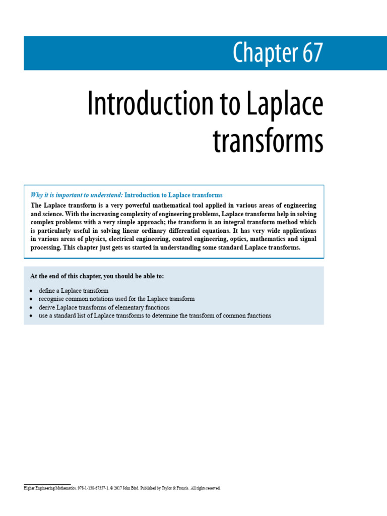 Eng - Analysis Lec.3 (Laplace Tran) | PDF | Laplace Transform | Function (Mathematics)