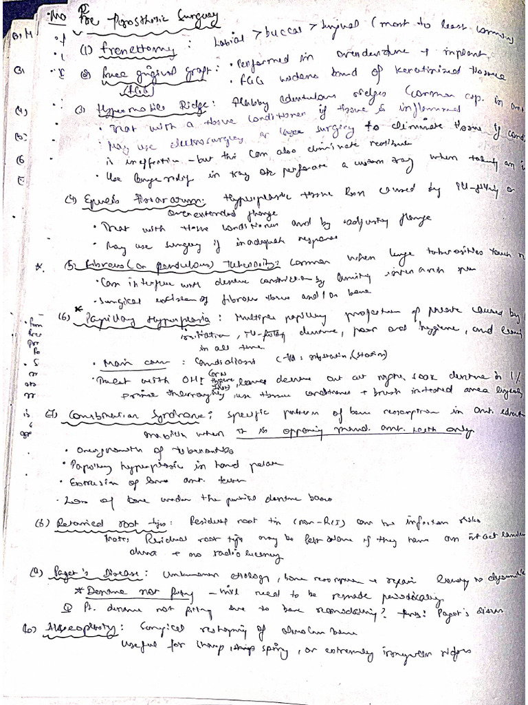 Pre Prosthetic Surgery | PDF