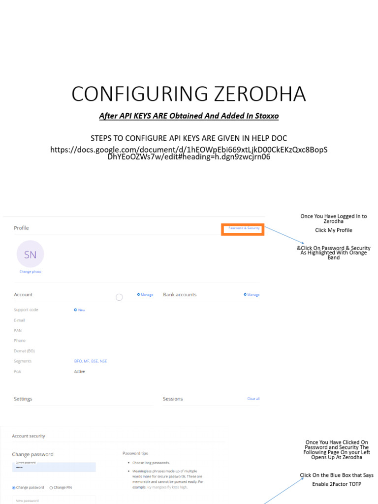 Configuring Zerodha | PDF