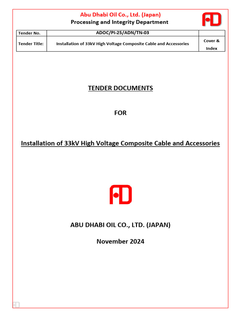 ITT-TN-03- HV Cable Installation & Laying | PDF | Taxes | Receipt