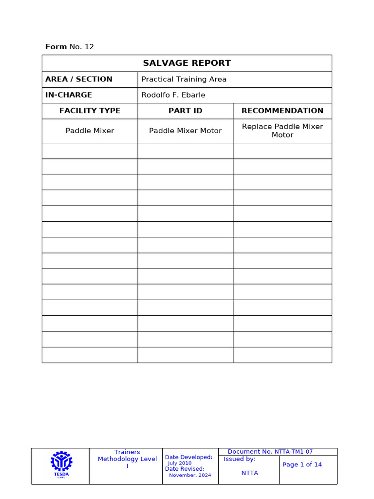 FF12 Salvage Report | PDF