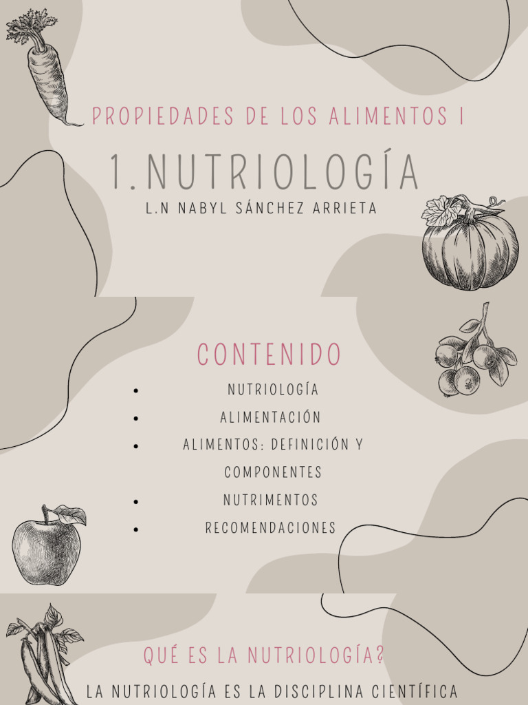 1 Nutriología | PDF | Nutrientes | Nutrición