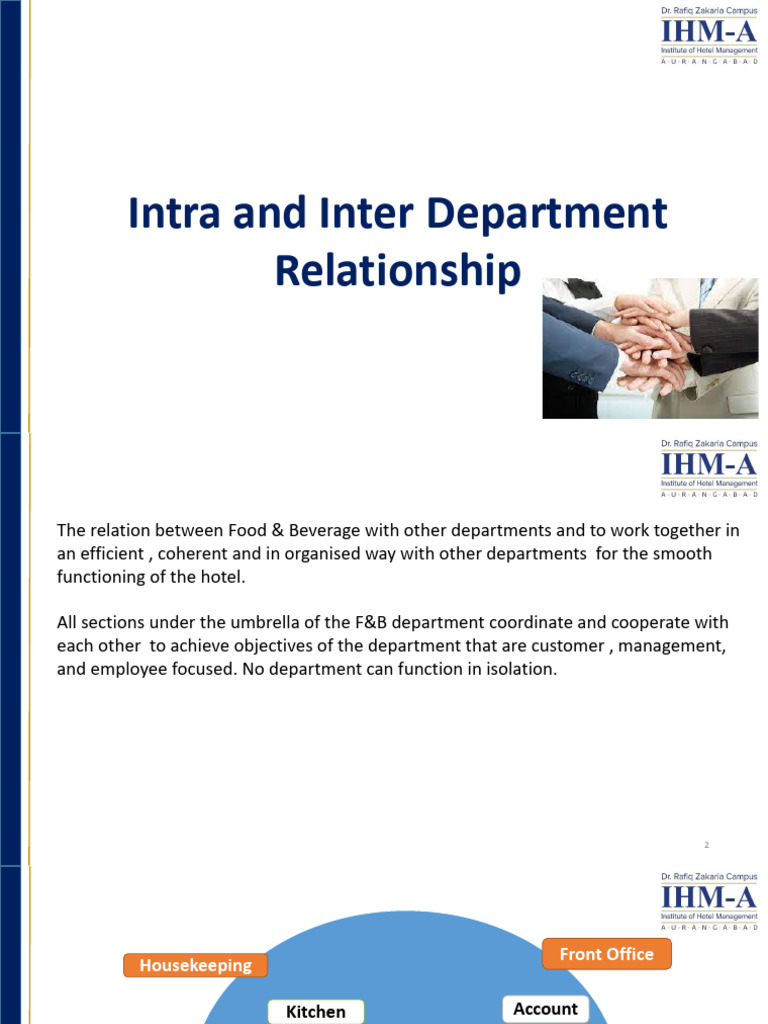 F&B Department Interdepartmental Coordination | PDF | Tableware | Cuisine