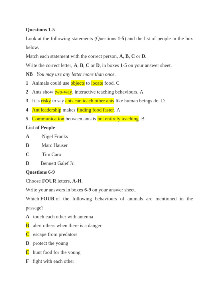 Mock Test R Q | PDF | Employment | Ant