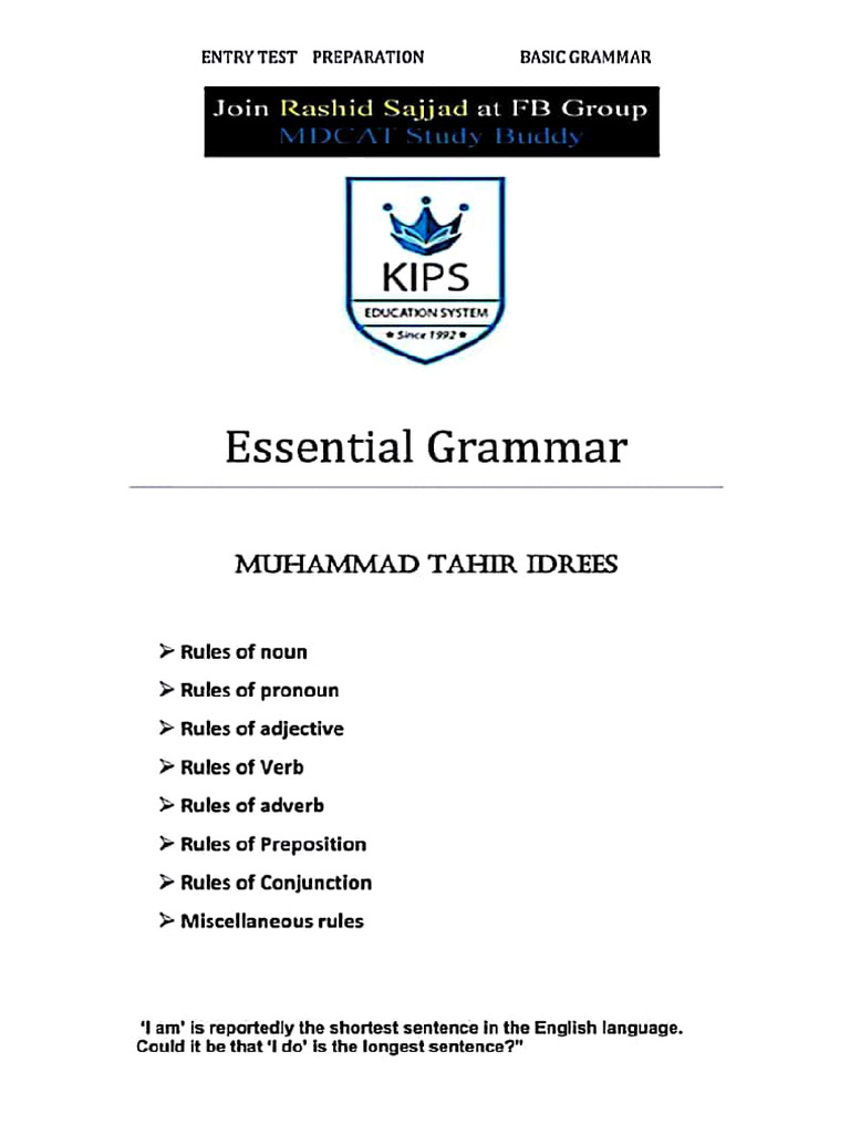 English Grammar Essential Rules | PDF
