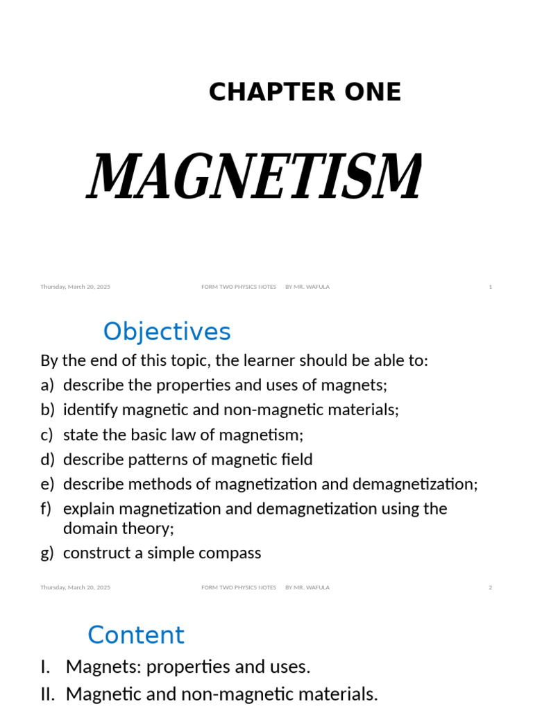 1. MAGNETISM | PDF | Magnet | Magnetism