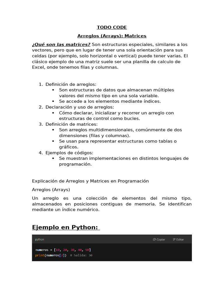 03 Qué son las matrices | PDF