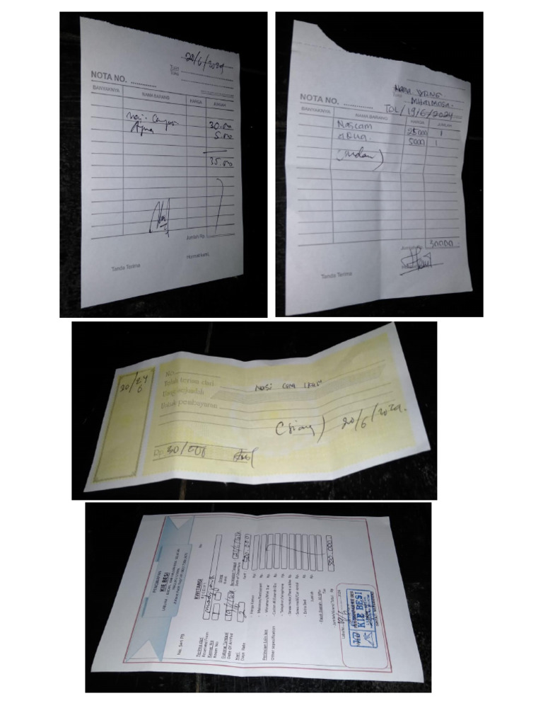 Nota Biaya Teknisi TGL 19-21 Juni 2024 | PDF