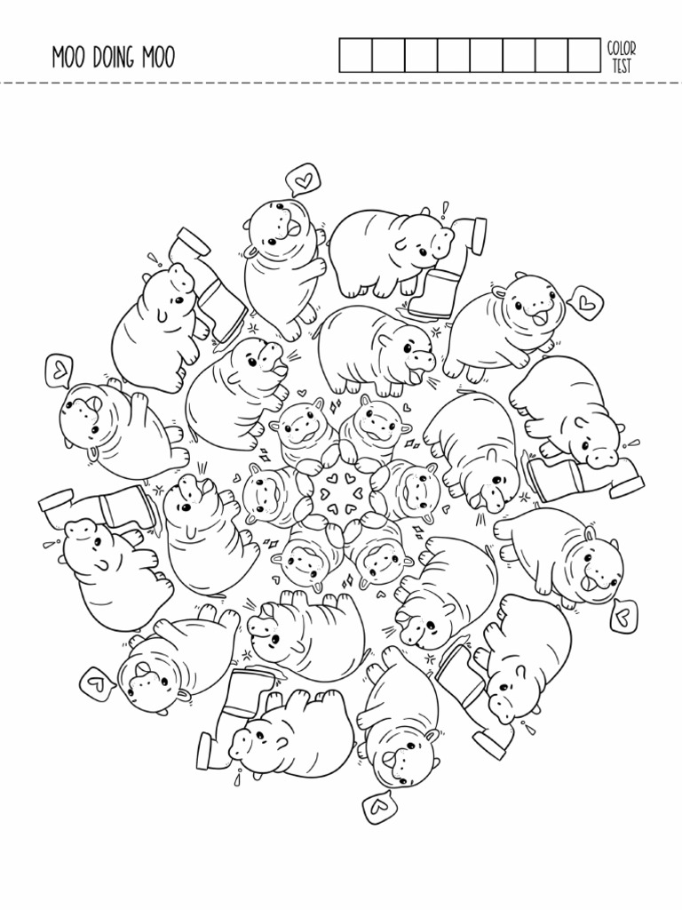 Moo Doing Moo Coloring Page | PDF