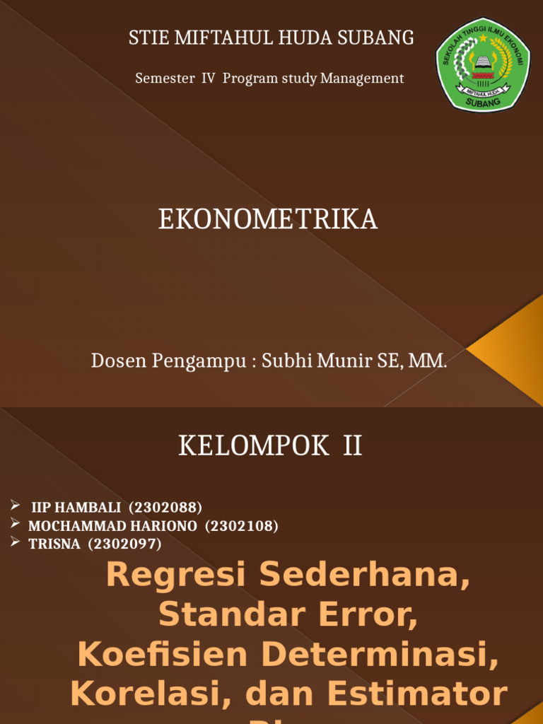 Kel 2 Ekonometrika | PDF