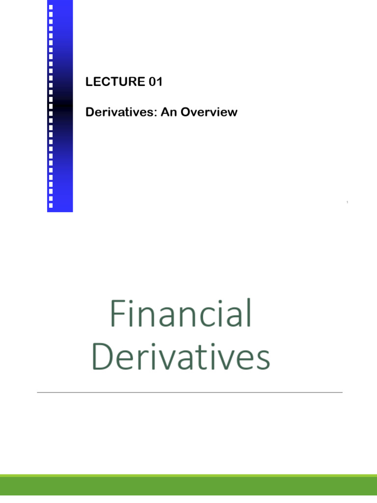 Financial Derivatives Overview Guide | PDF | Option (Finance ...