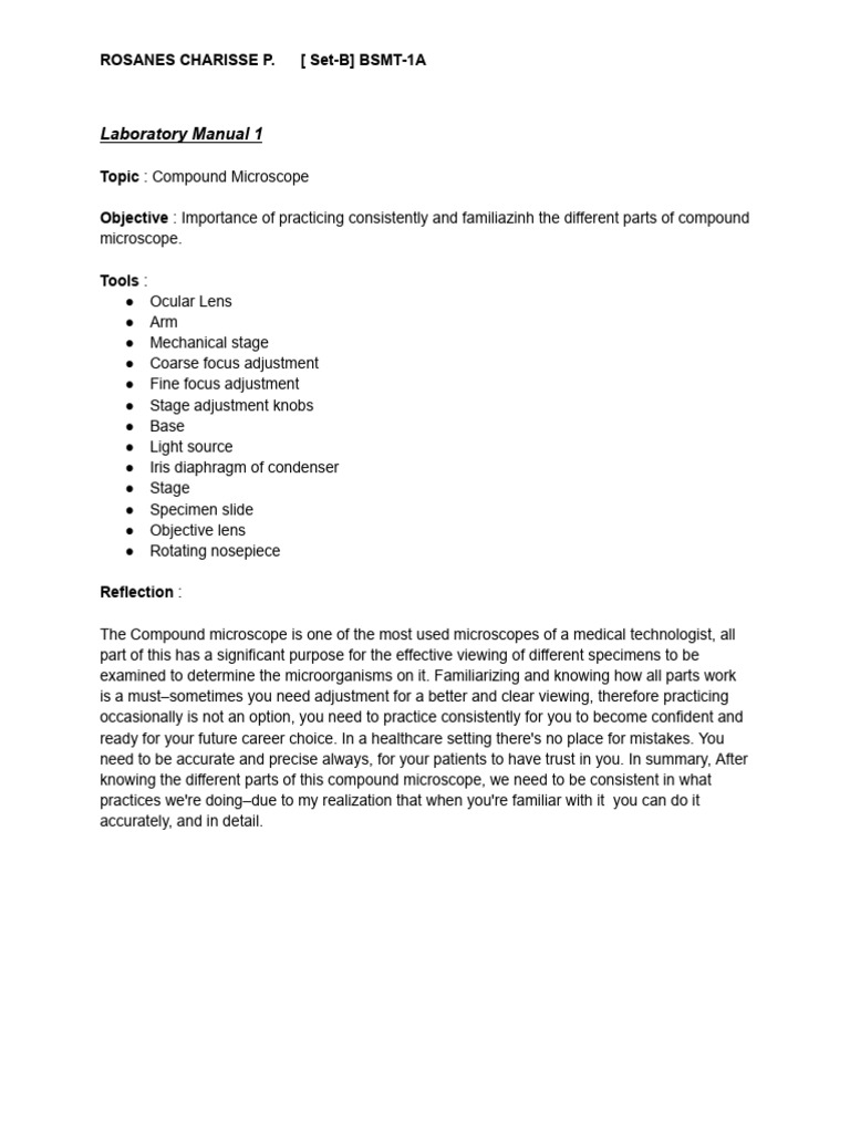 Laboratory Manual 1-1 | PDF